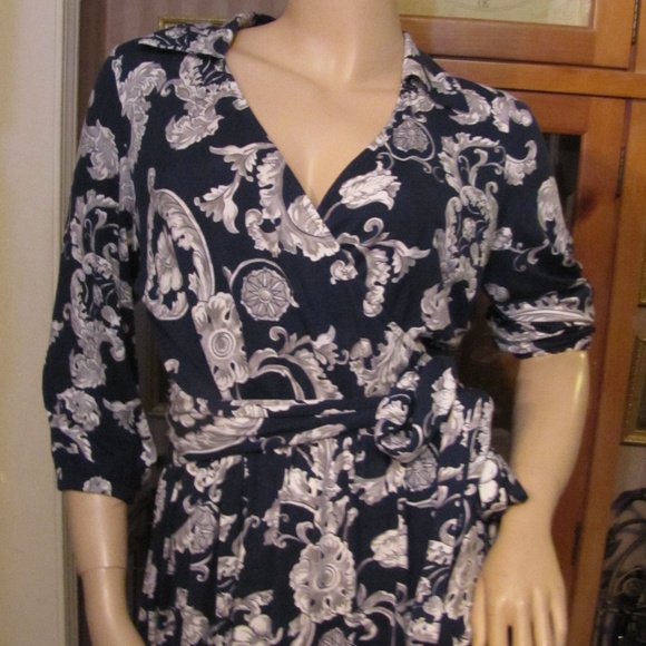 Talbots Petite | Dresses | Talbots Petite Dark Blue Modalsilk Dress 8 ...